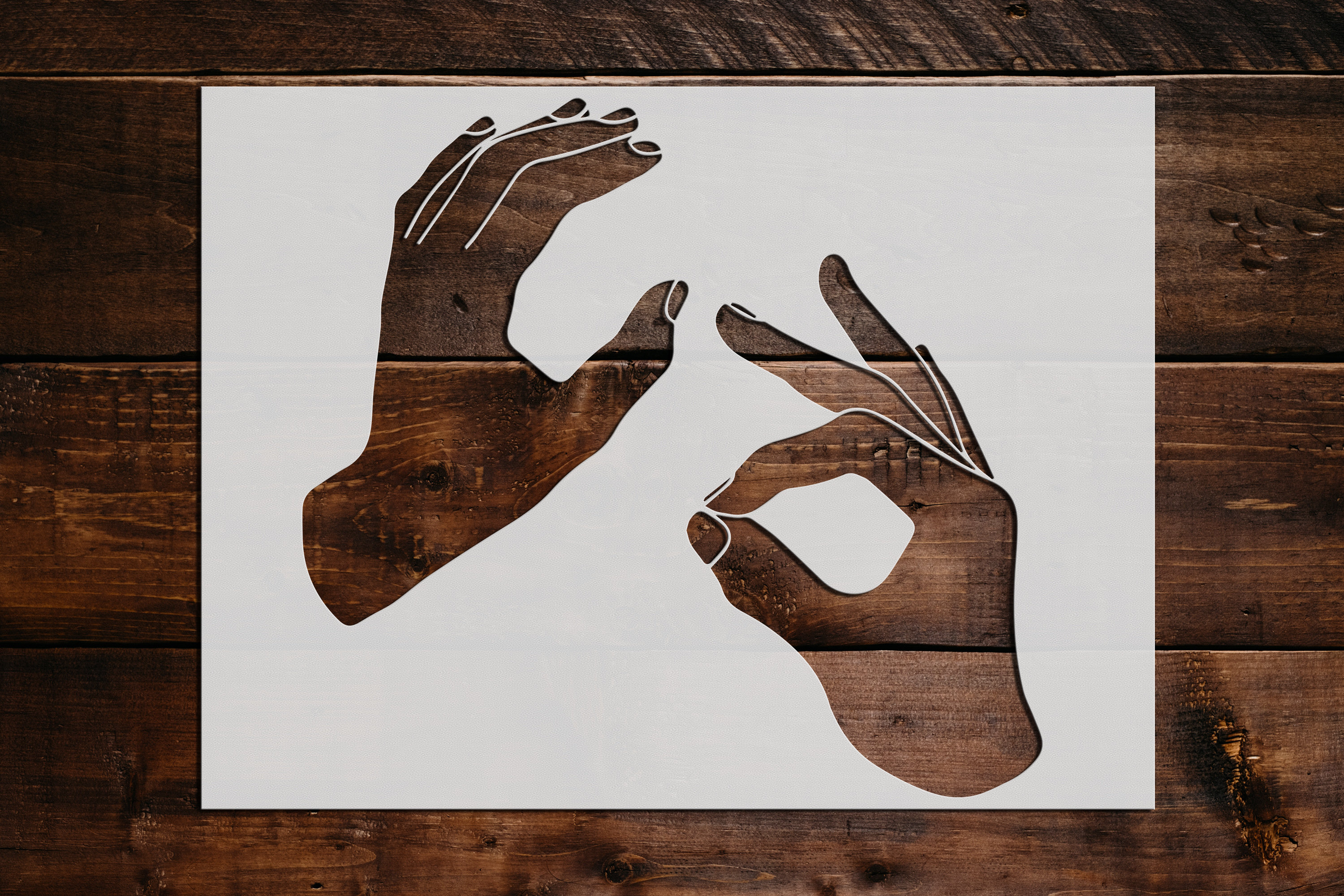 Hands Signing Stencil Reusable Hands Signing Stencil Art - Etsy
