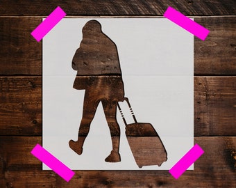 Suitcase Stencil, Mylar Reusable Stencil, Stencil, FAST SHIPPING - Etsy