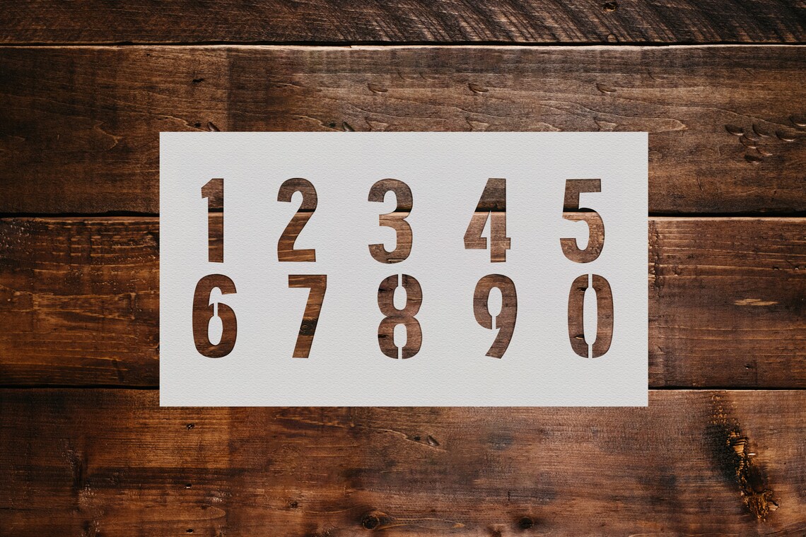 Numbers Sheet Stencil Reusable Stencil Art Stencil DIY - Etsy