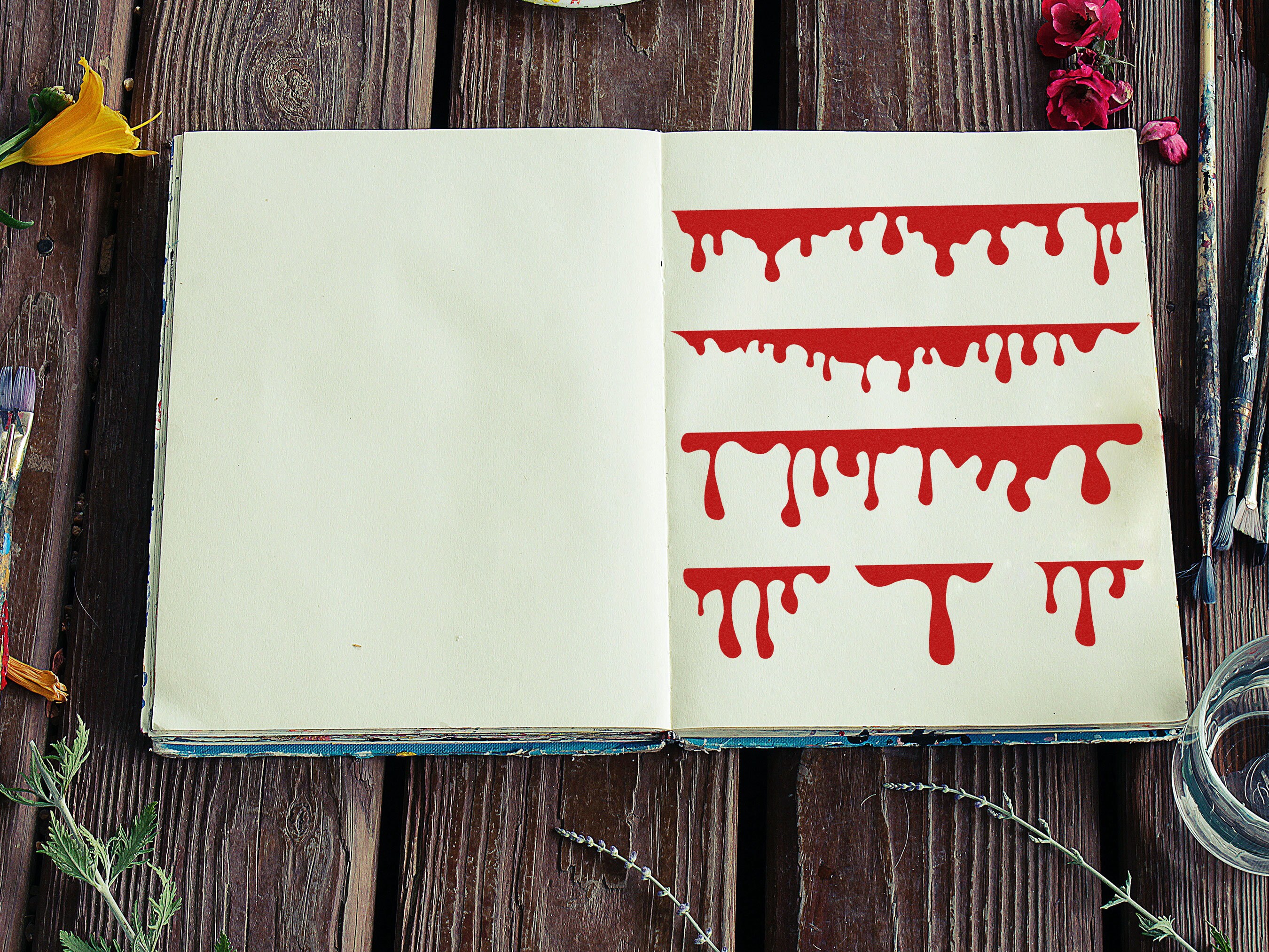 Paint Drip Stencil Reusable Paint Drip Stencil DIY Craft | Etsy