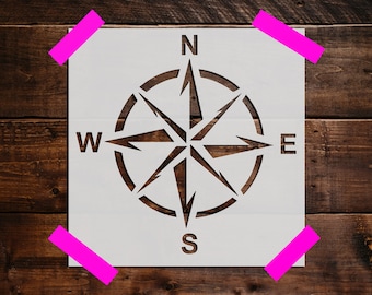 Compass Stencil Reusable Compass Stencil DIY Craft Stencil - Etsy