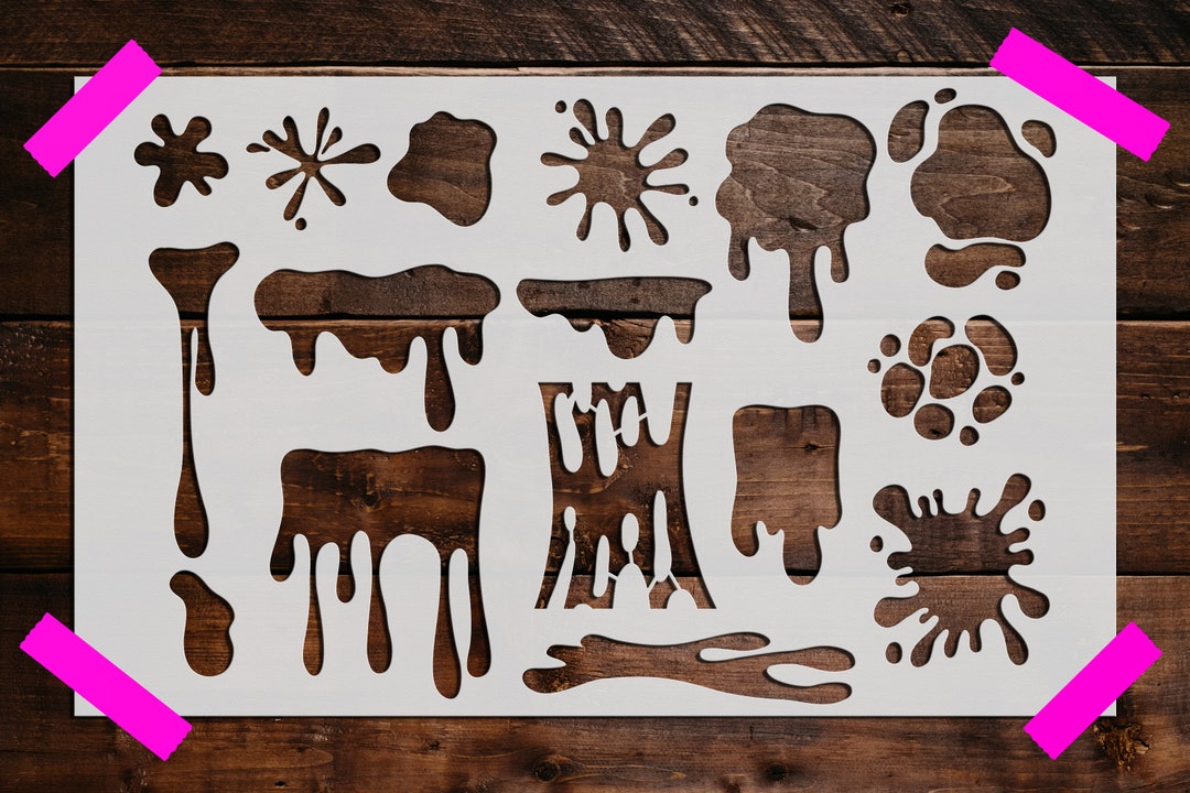 Variety of Ooze Stencil - Reusable Variety of Ooze Stencil - Art ...