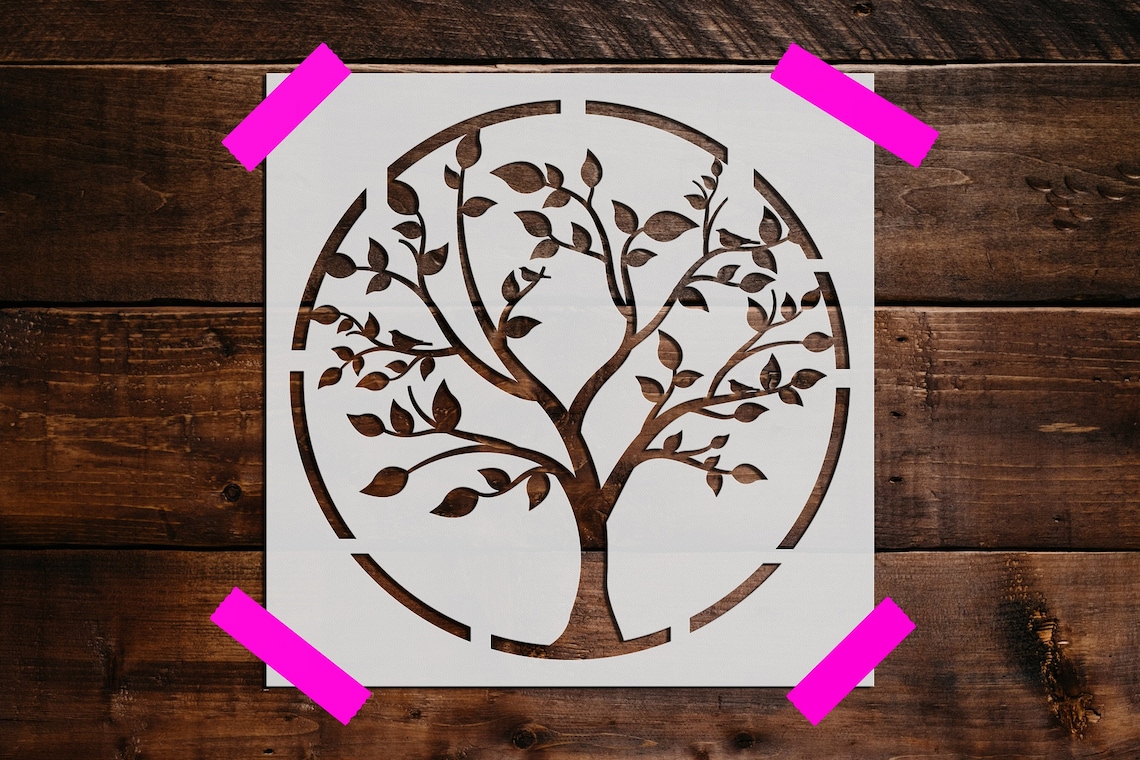 Pochoir Arbre De Vie