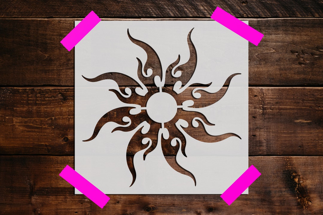 Fancy Sun Stencil, Reusable Sun Stencil, Art Stencil - DIY Craft ...