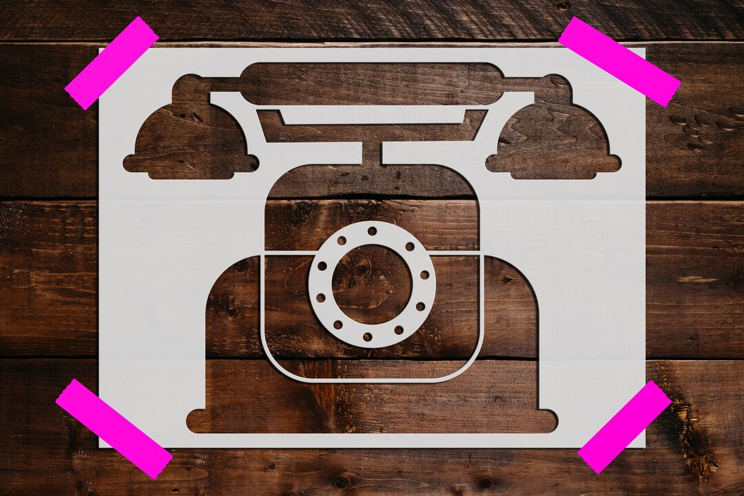Old Phone Stencil, Reusable Old Phone Stencil, Art Stencil, DIY Craft ...