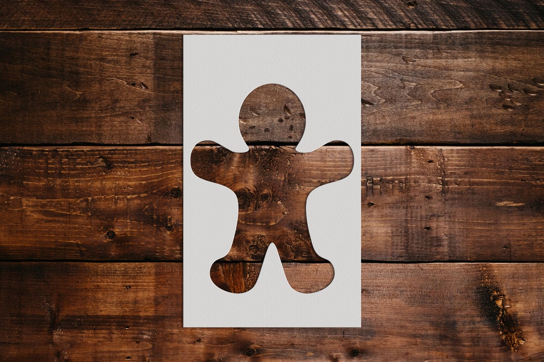 Gingerbread Man Stencil, Reusable Stencil, Art Stencil, DIY Craft ...