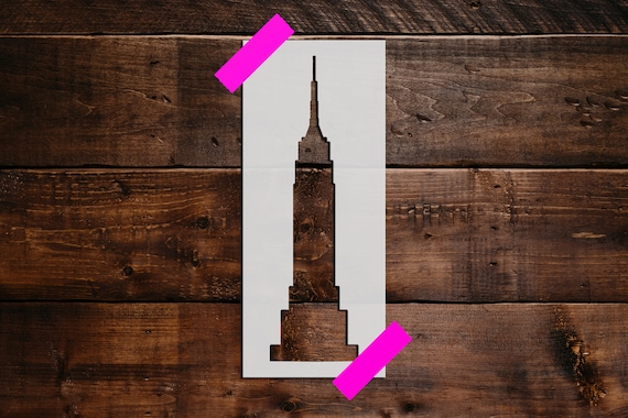 Tall Building Stencil Reusable Tall Building Stencil DIY | Etsy