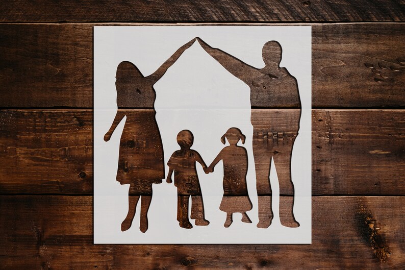 Family Stencil - Reusable Family Stencil - Art Stencil - DIY Craft ...