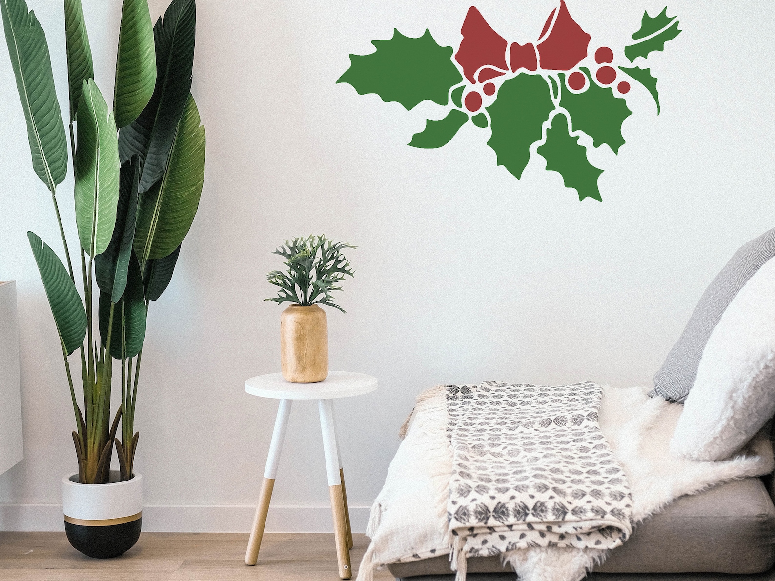 Holly Stencil, Reusable Holly Stencil, Art Stencil, DIY Craft Stencil ...