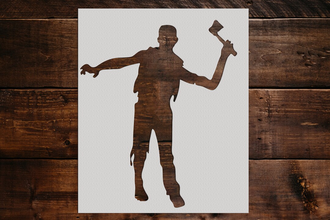 Zombie Stencil, Reusable Zombie Stencil, DIY Craft Stencil, Large ...