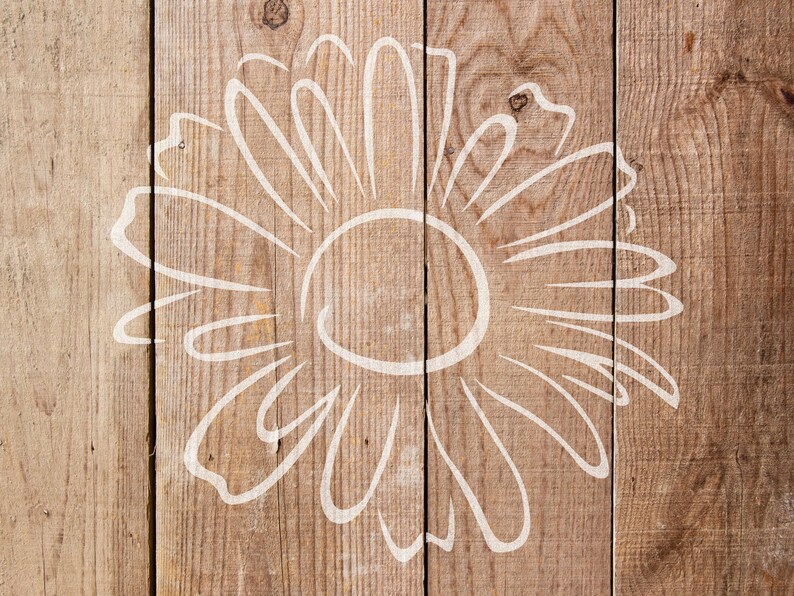 Daisy Flower Stencil Reusable Daisy Flower Stencil Art - Etsy