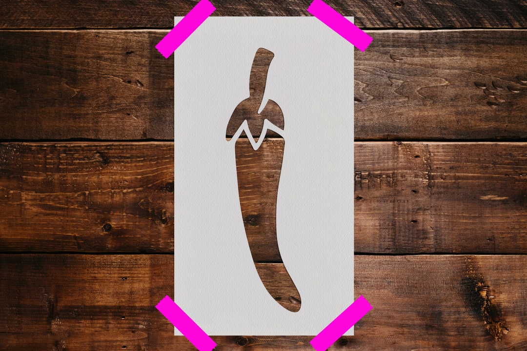 Hot Pepper Stencil, Reusable Stencil, Art Stencil, DIY Craft Stencil ...