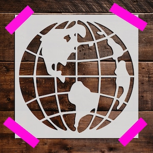 The World Stencil - Reusable the World Stencil -art Stencil -DIY Craft ...