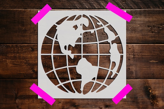 The World Stencil Reusable the World Stencil art Stencil | Etsy