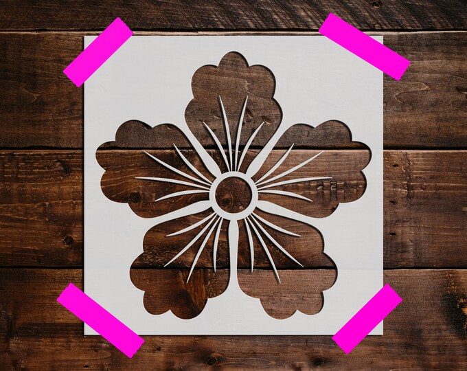 Peony Flower Stencil Reusable Peony Flower Stencil Art - Etsy