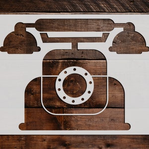 Old Phone Stencil, Reusable Old Phone Stencil, Art Stencil, DIY Craft ...