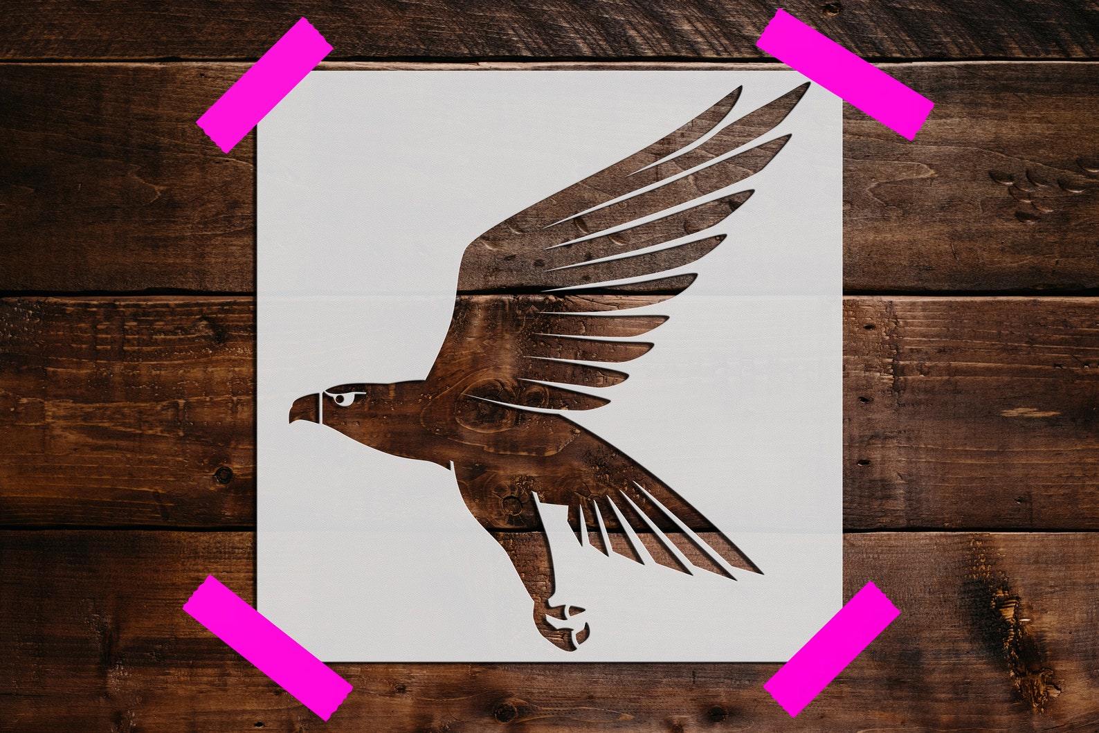Hawk Stencil, Reusable Hawk Stencil, Art Stencil, DIY Craft Stencil ...