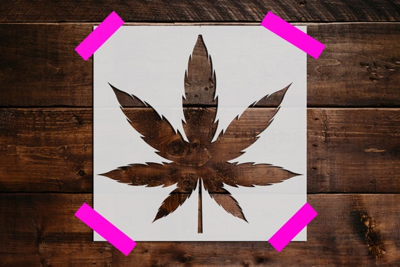 Weed Leaves Stencils
