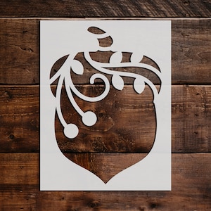 Acorn Stencil - Reusable Acorn Stencil - DIY Craft Stencil, Large Acorn ...