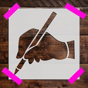 A Hand Writing Stencil - Reusable A Hand Writing Stencil - Art Stencil ...