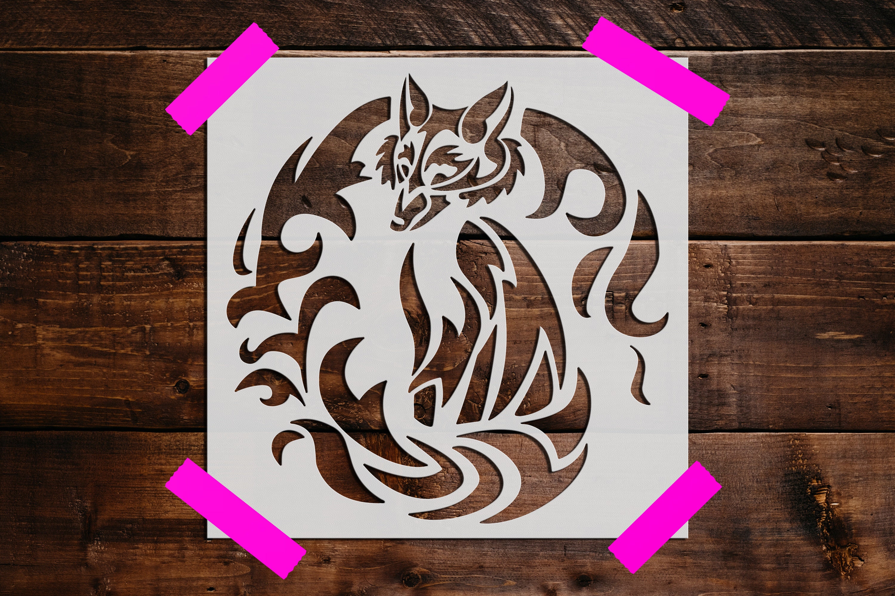 Fox Stencil Reusable Fox Stencil Art Stencil DIY Craft - Etsy