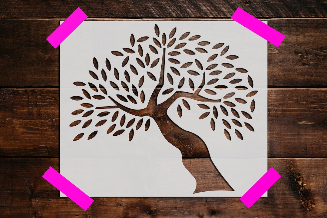 Tree Stencil, Reusable Tree Stencil, DIY Craft Stencil, Large Tree ...
