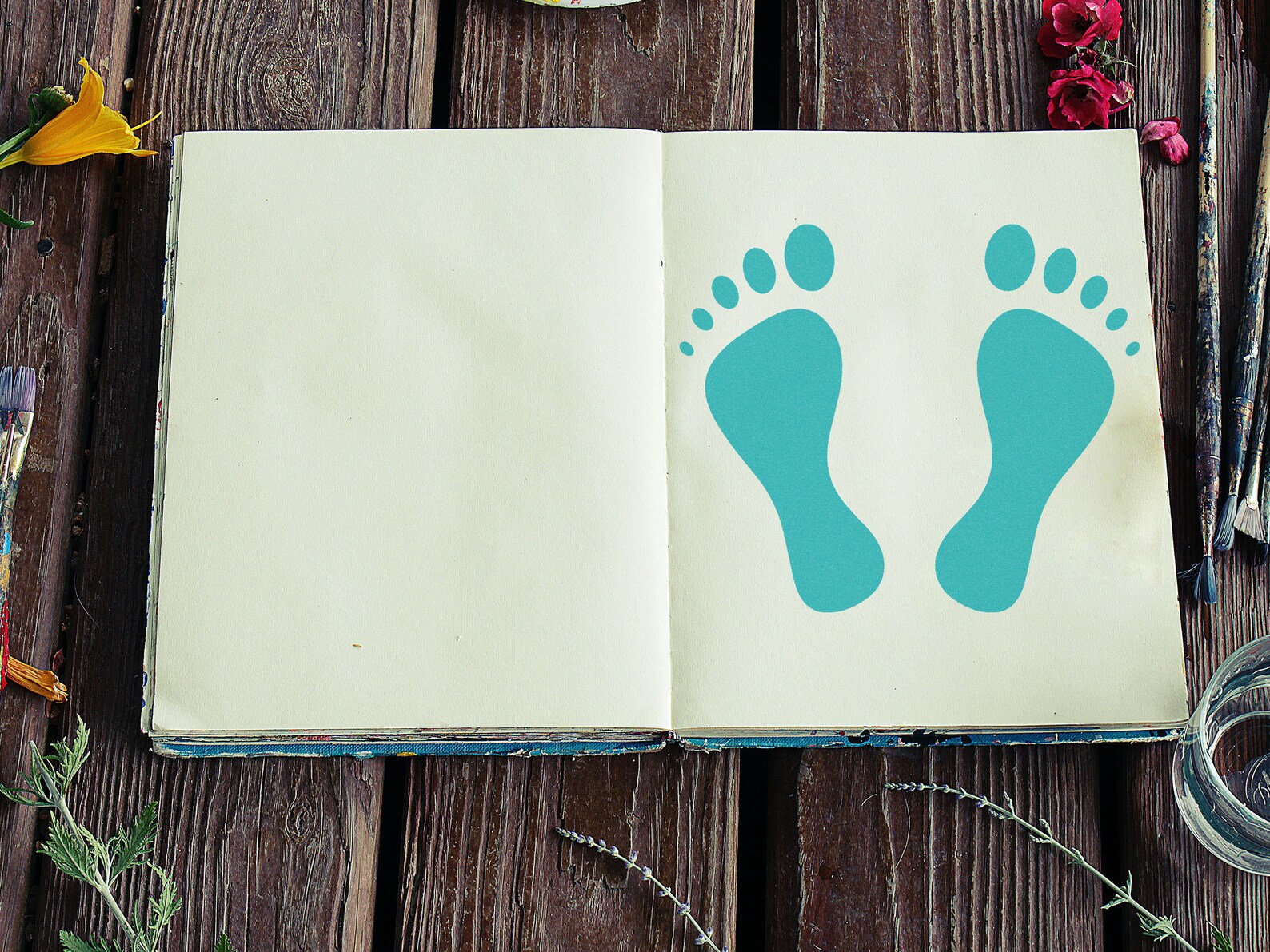 Foot Print Stencil, Reusable Foot Print Stencil, DIY Crafts, Large Foot ...