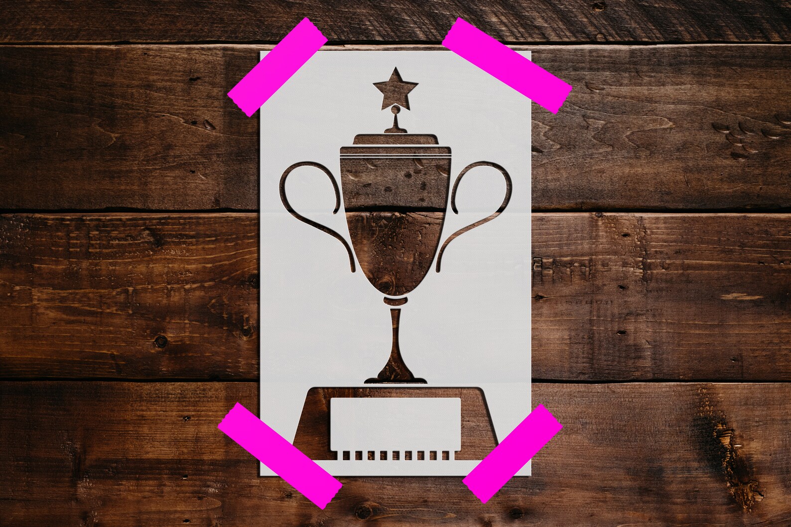 Trophy Stencil Reusable Trophy Stencil DIY Craft Stencil | Etsy