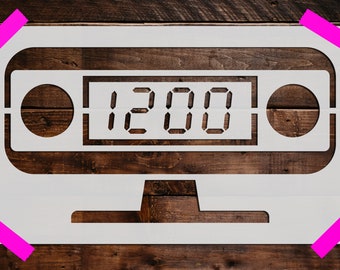 Round Coffee Clock Stencil Roman Numerals DIY Painting Wood Clocks ...
