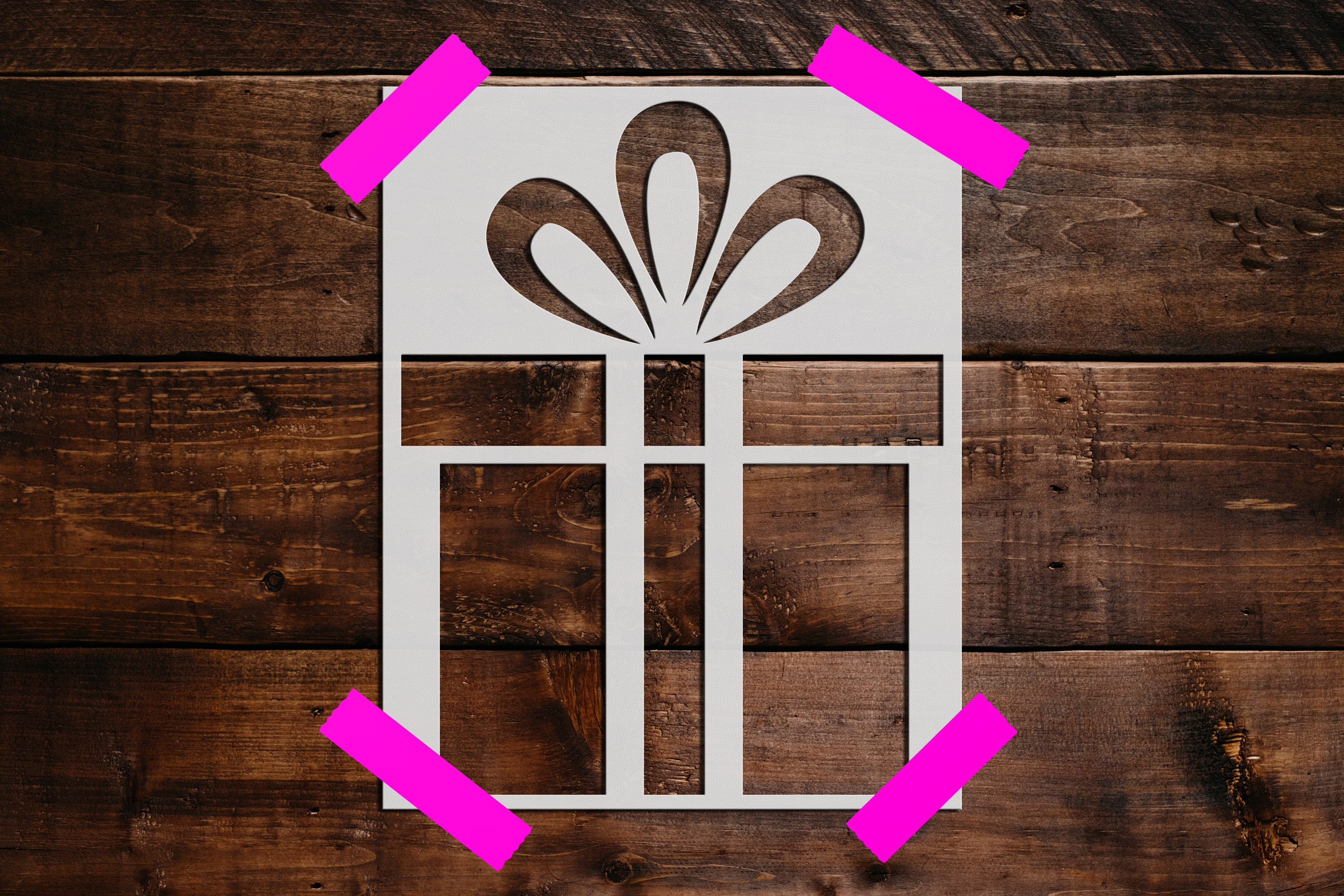 Christmas Present Stencil