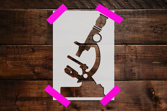 Microscope Stencil Reusable Microscope Stencil DIY Craft - Etsy