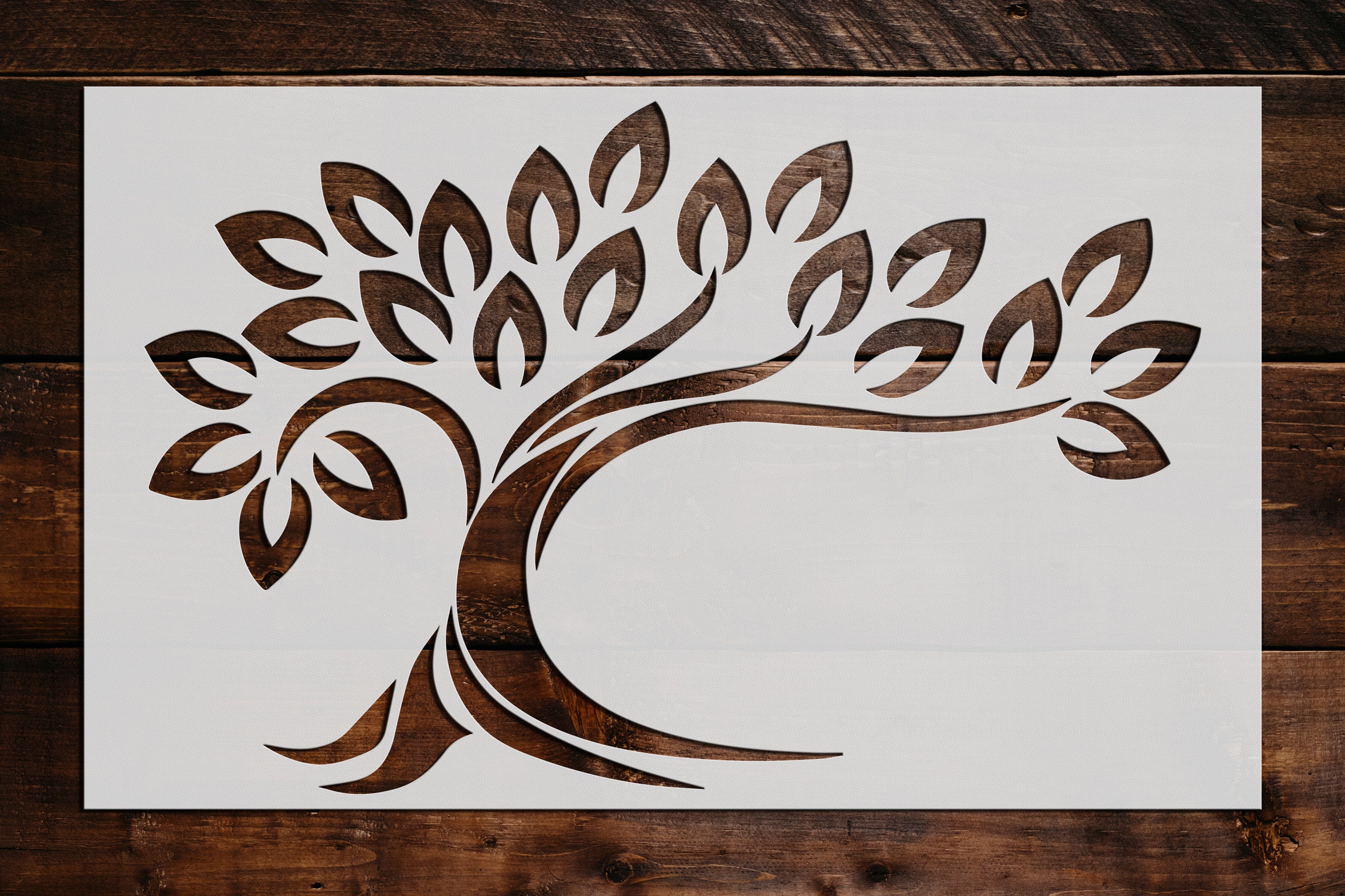 Tree Design Stencil Reusable Tree Design Stencil Art | Etsy