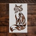 Fox Stencil - Reusable Fox Stencil - Art Stencil - DIY Craft Stencil ...