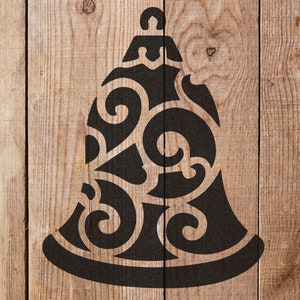 Christmas Bell Stencil, Reusable Christmas Bell Stencil, Art Stencil ...