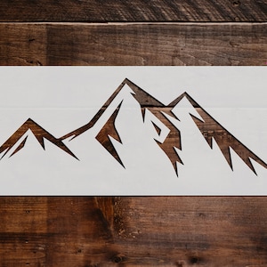 Mountain Stencil Reusable Mountain Stencil Art Stencil | Etsy