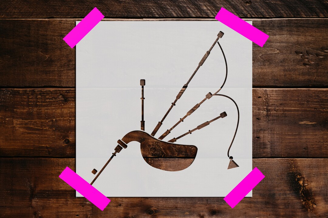 Bagpipes Stencil, Reusable Bagpipes Stencil, Art Stencil, DIY Craft ...