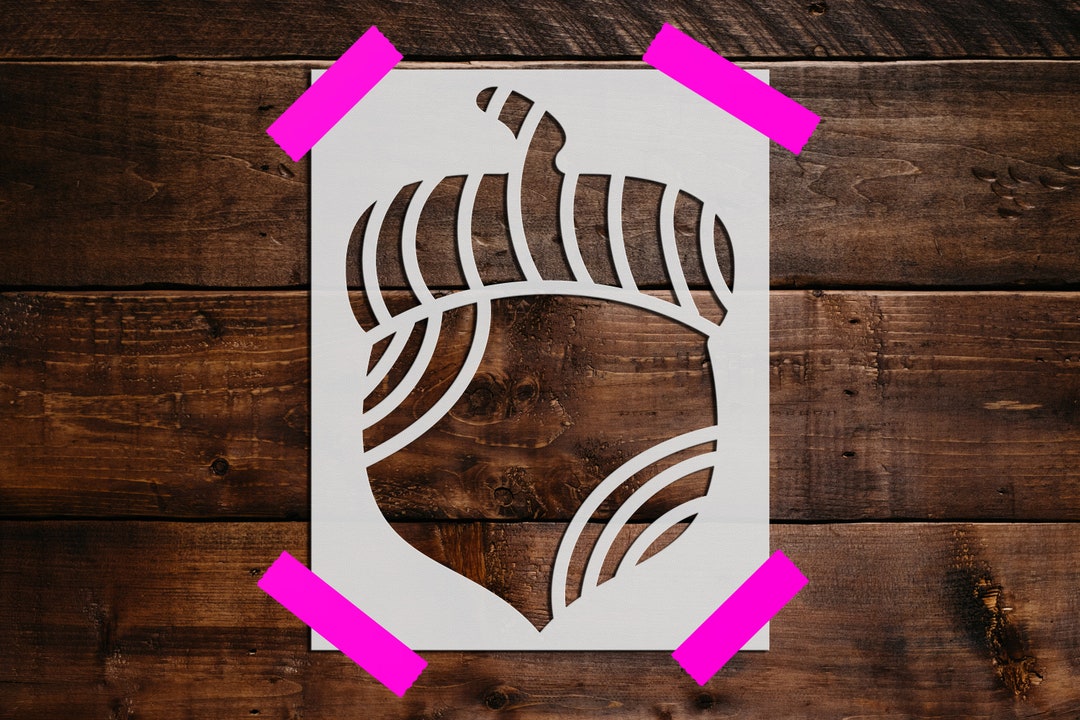 Acorn Stencil - Reusable Acorn Stencil - DIY Craft Stencil, Large Acorn ...