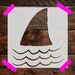 Shark Fin Stencil Reusable Shark Fin Stencil Art Stencil - Etsy
