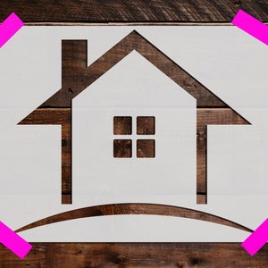 House Stencil, Reusable House Stencil, Art Stencil, DIY Craft Stencil ...