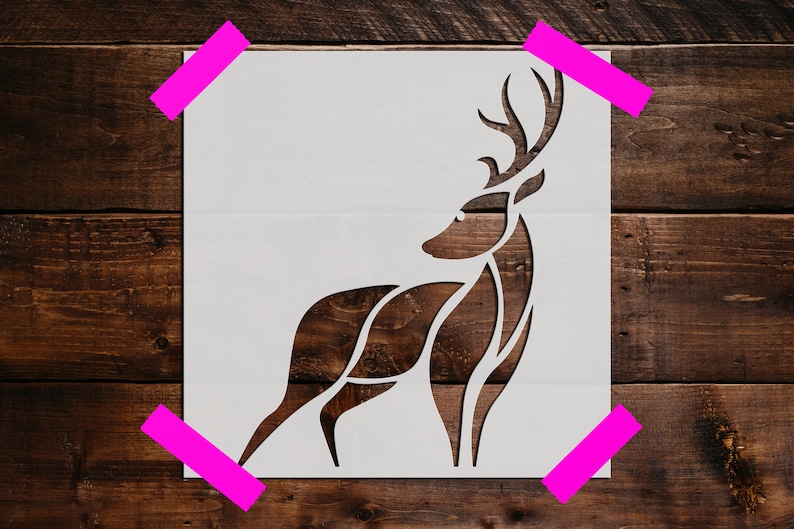 Deer Buck Stencil Reusable Deer Buck Stencil Art Stencil | Etsy