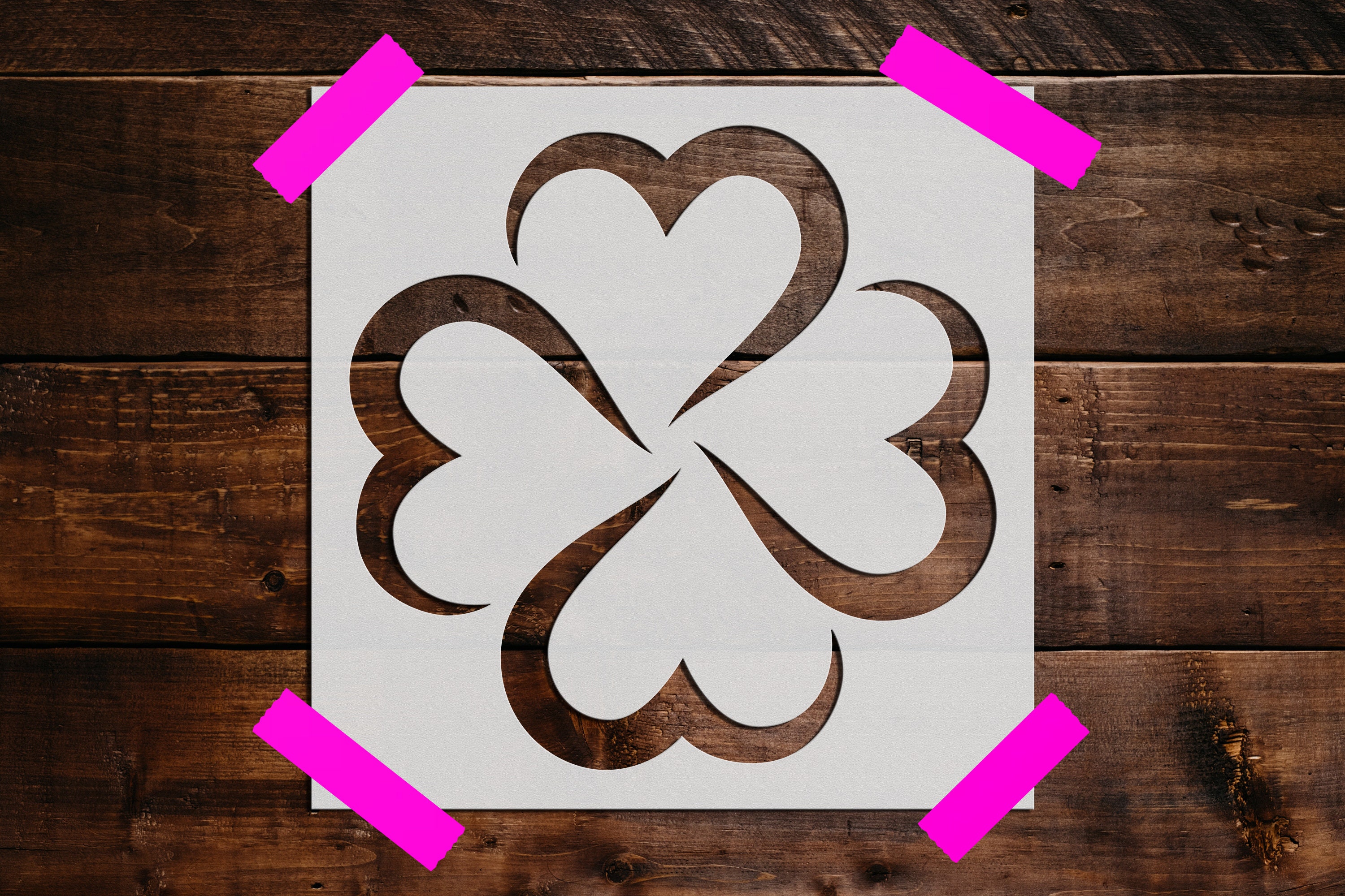 Four Leaf Clover Stencil Reusable Four Leaf Clover Stencil - Etsy