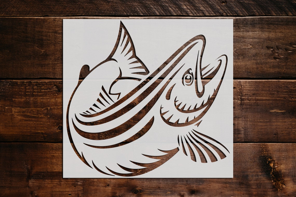 Fish Stencil, Reusable Fish Stencil, Art Stencil - DIY Craft Stencil ...