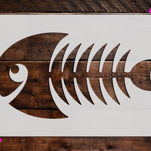 Fish Bones Stencil, Reusable Fish Bones Stencil, Art Stencil - DIY ...