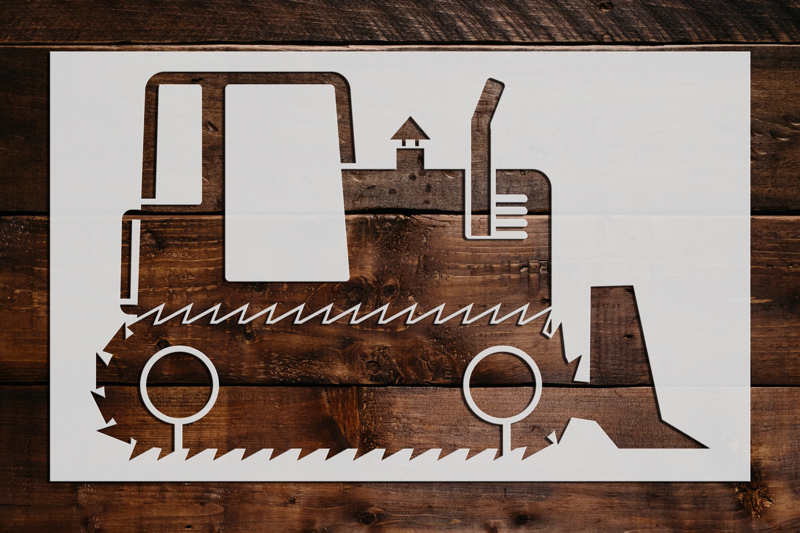 Tractor With Grade Stencil, Reusable Tractor With Grade Stencil, DIY Craft Stencil, Large ...