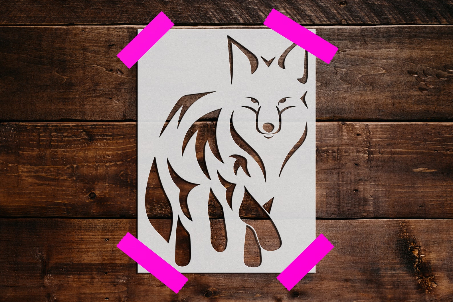 Fox Stencil Reusable Fox Stencil Art Stencil DIY Craft - Etsy