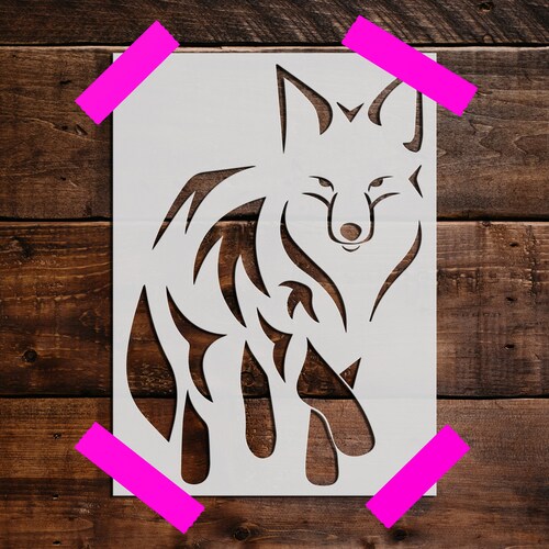 Fox Stencil Reusable Fox Stencil DIY Craft Stencil Large - Etsy