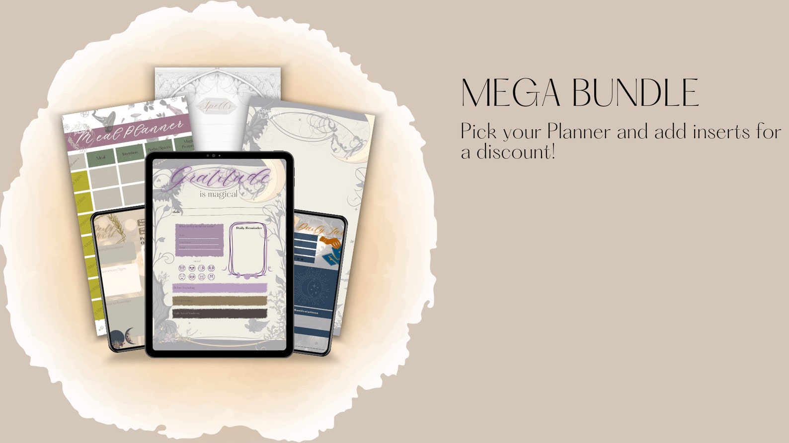 Witchy Planner Inserts Bundle - Digital Printable Planners for Pagans ...