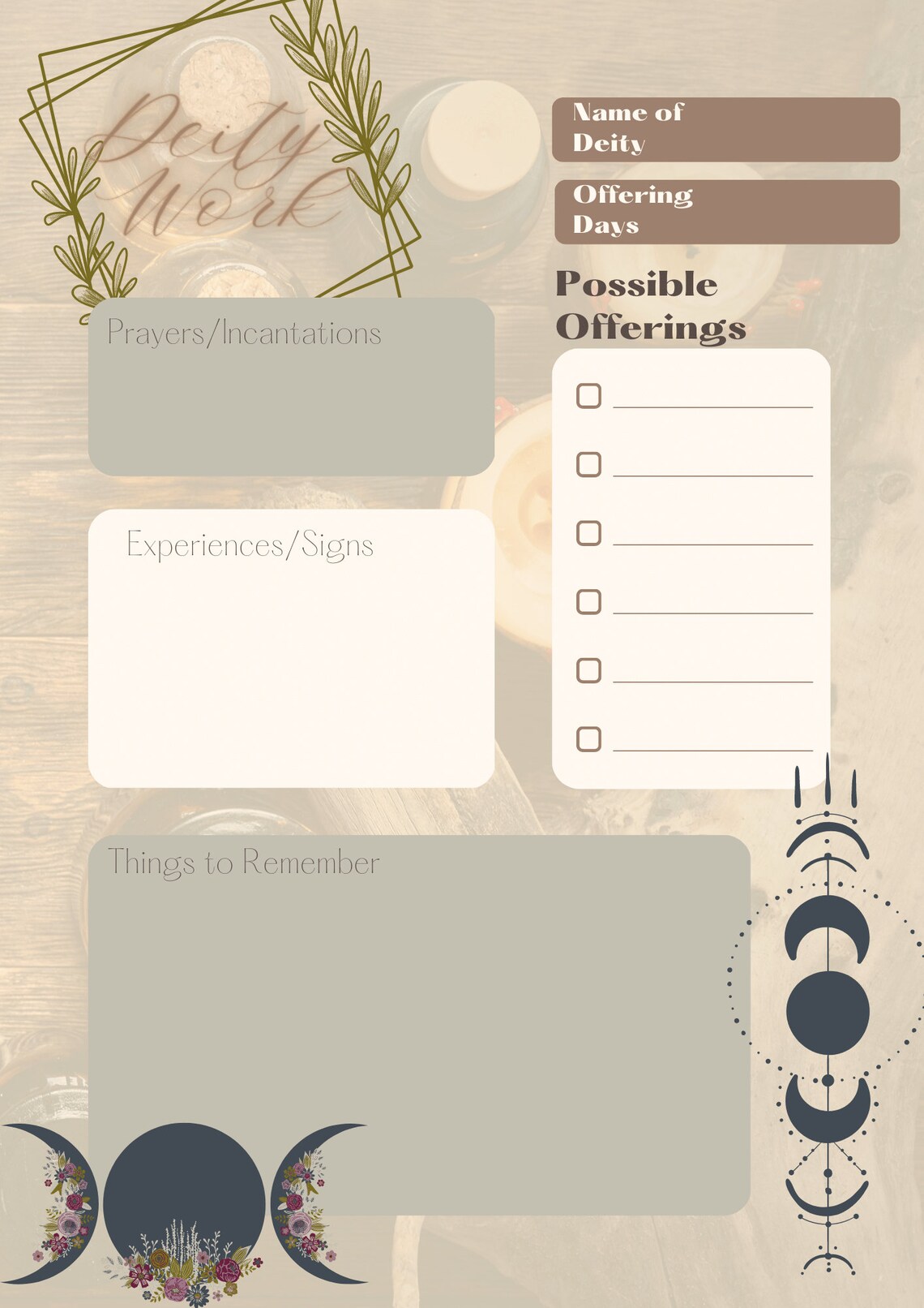 Witchy Planner Inserts Bundle Digital Printable Planners for Pagans ...