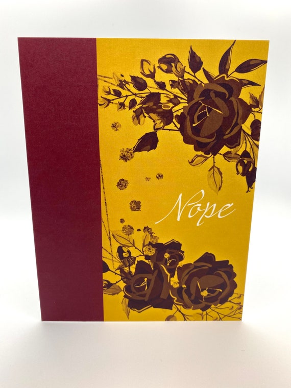 Nope Greeting Card - Etsy