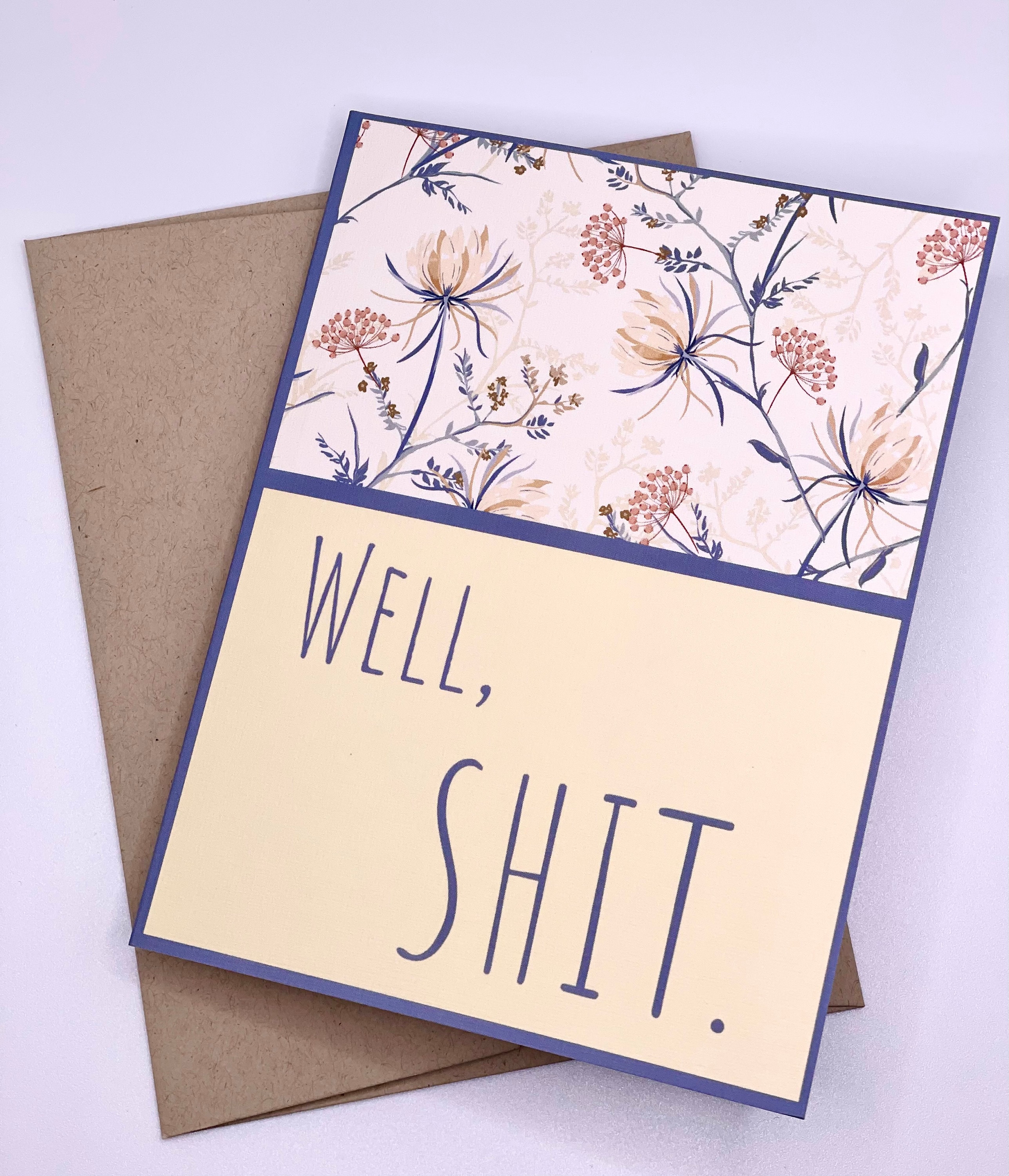 Well, Shit Greeting Card - Etsy